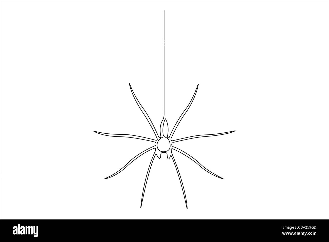 Vector continuous one line art drawing of spider illustration design ...