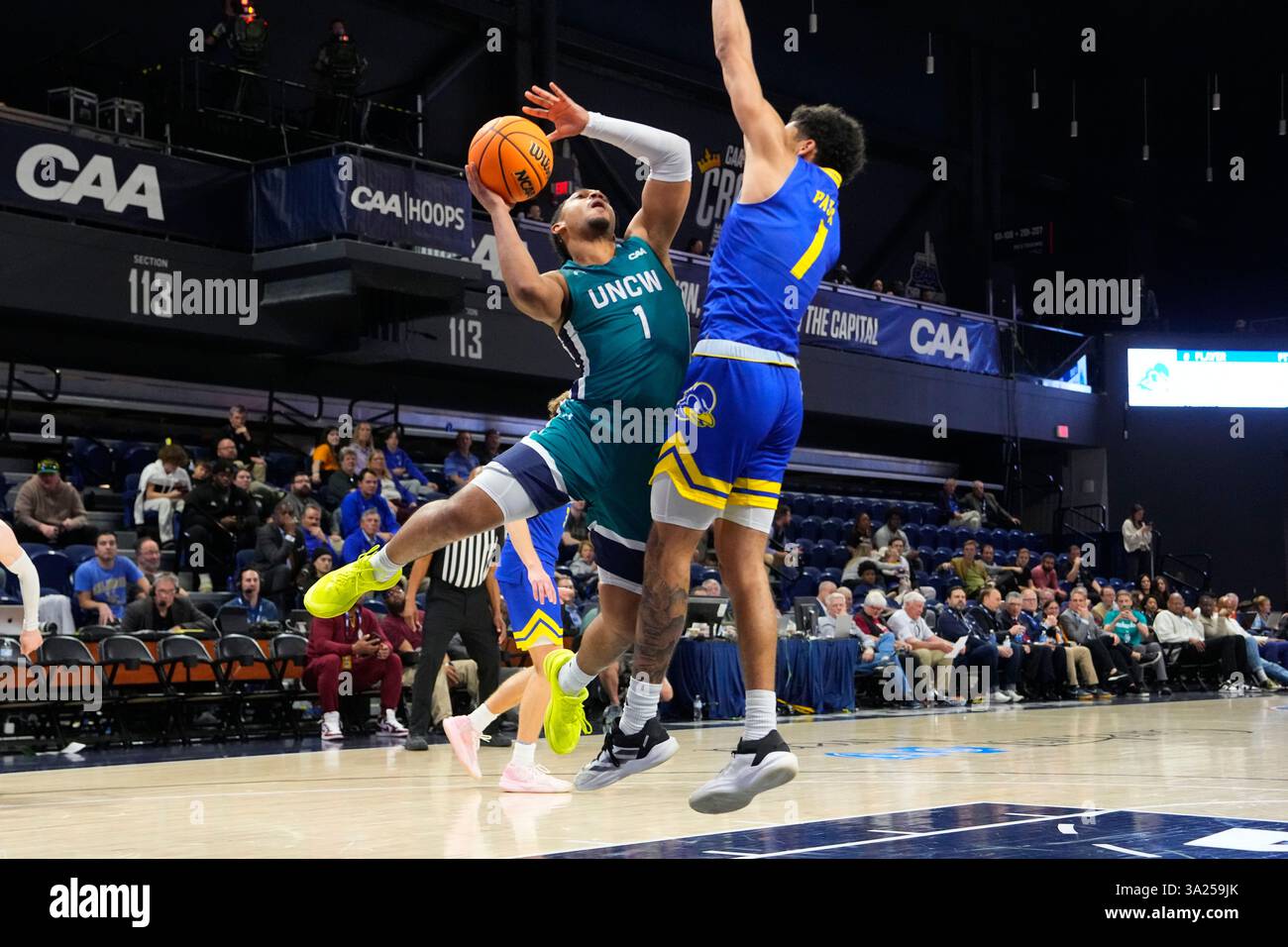 WASHINGTON, DC - MARCH 11: UNC Wilmington Seahawks Guard Donovan Newby ...