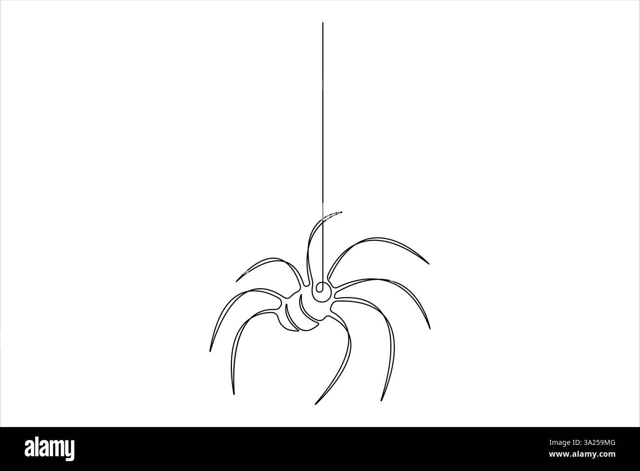 Vector continuous one line art drawing of spider illustration design ...
