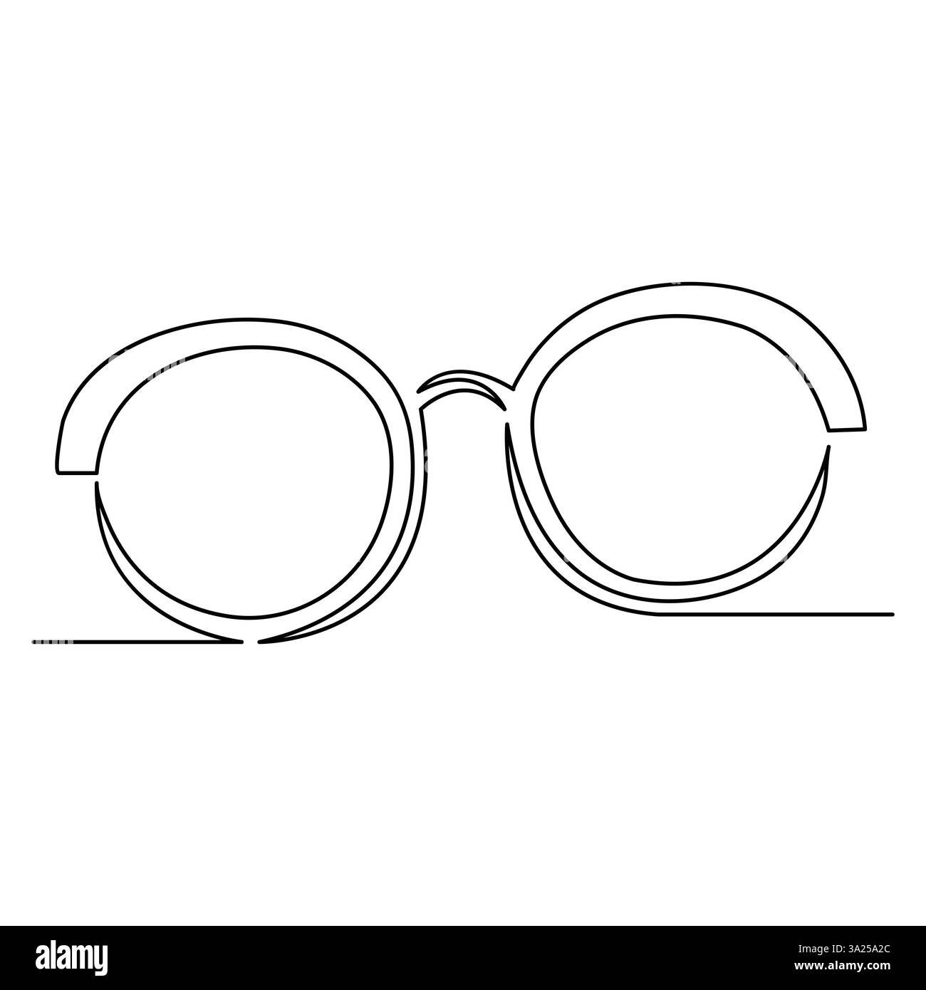 Continuous one line hand drawing sunglasses design outline vector ...