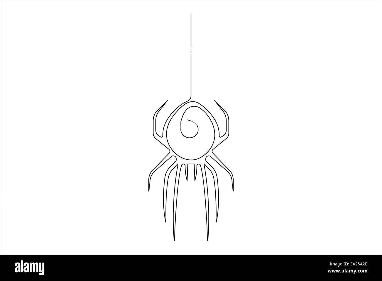 Vector continuous one line art drawing of spider illustration design ...