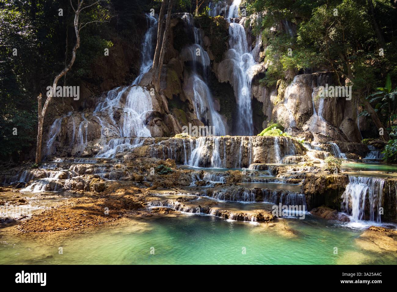 Experience the enchanting beauty of the Kuang Si Falls in Luang Prabang ...