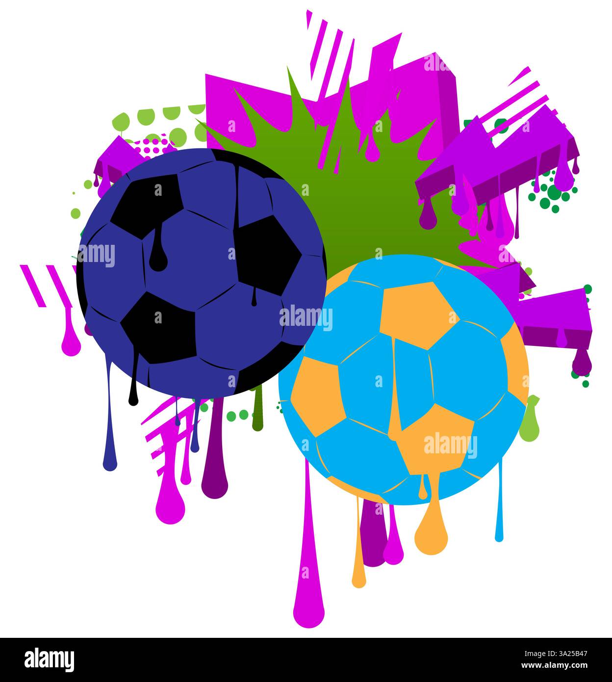 Playing football in the street Stock Vector Images - Alamy