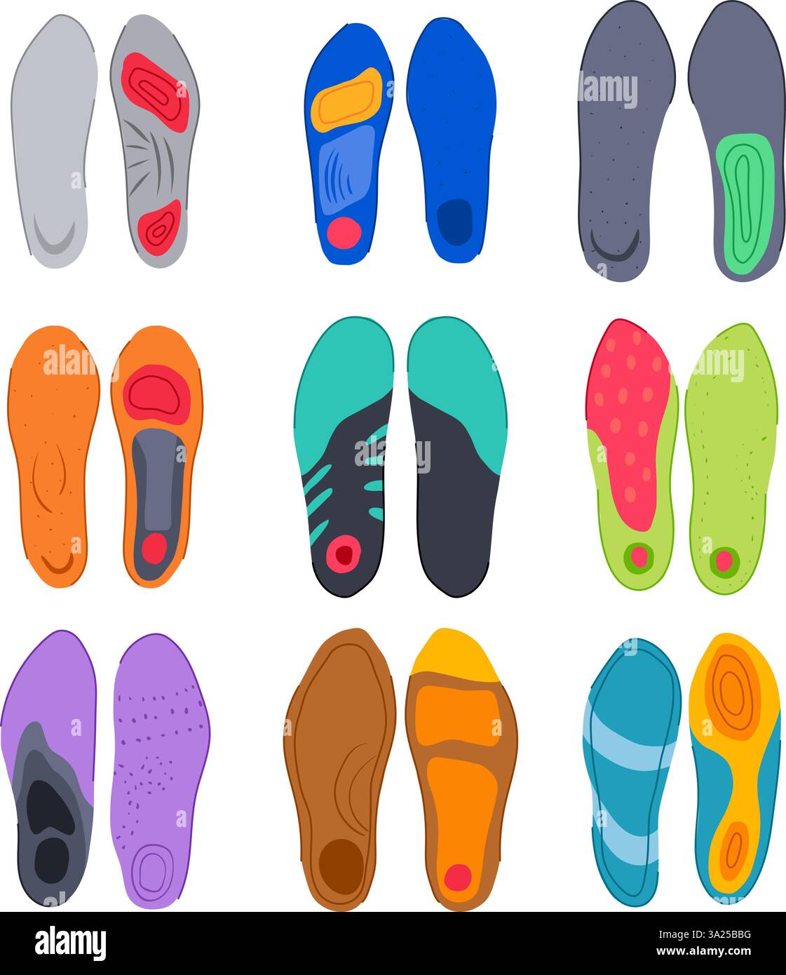 insoles set cartoon vector illustration Stock Vector Image & Art - Alamy