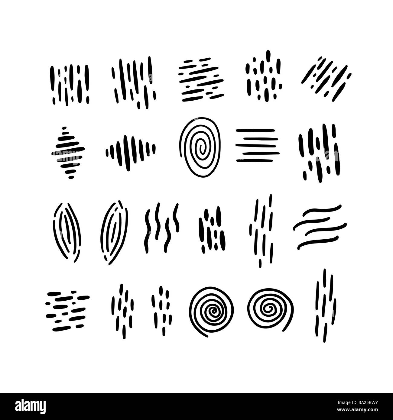 Hand drawn funky doodle texture vector set Stock Vector Image & Art - Alamy