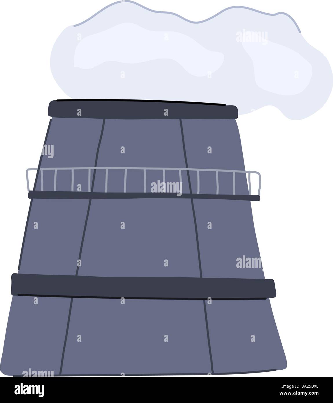 factory industrial crimney cartoon vector illustration Stock Vector ...