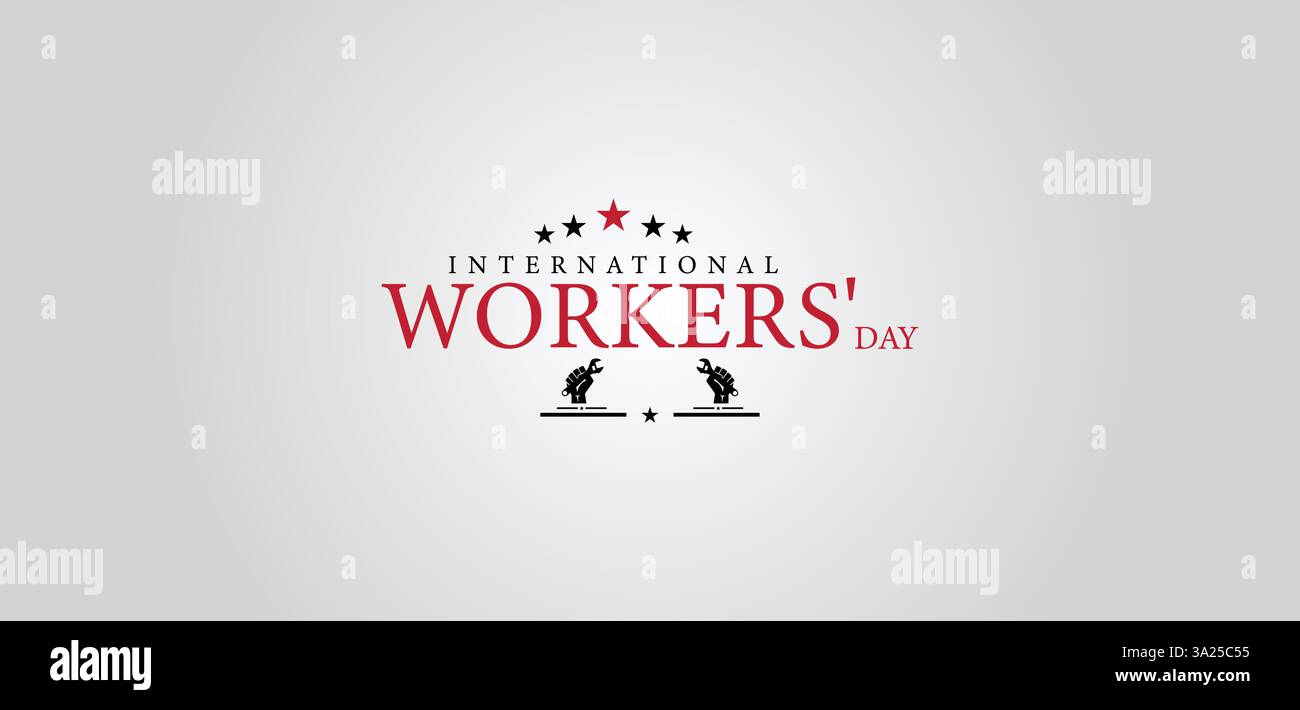May workers day typography Stock Vector Images - Alamy
