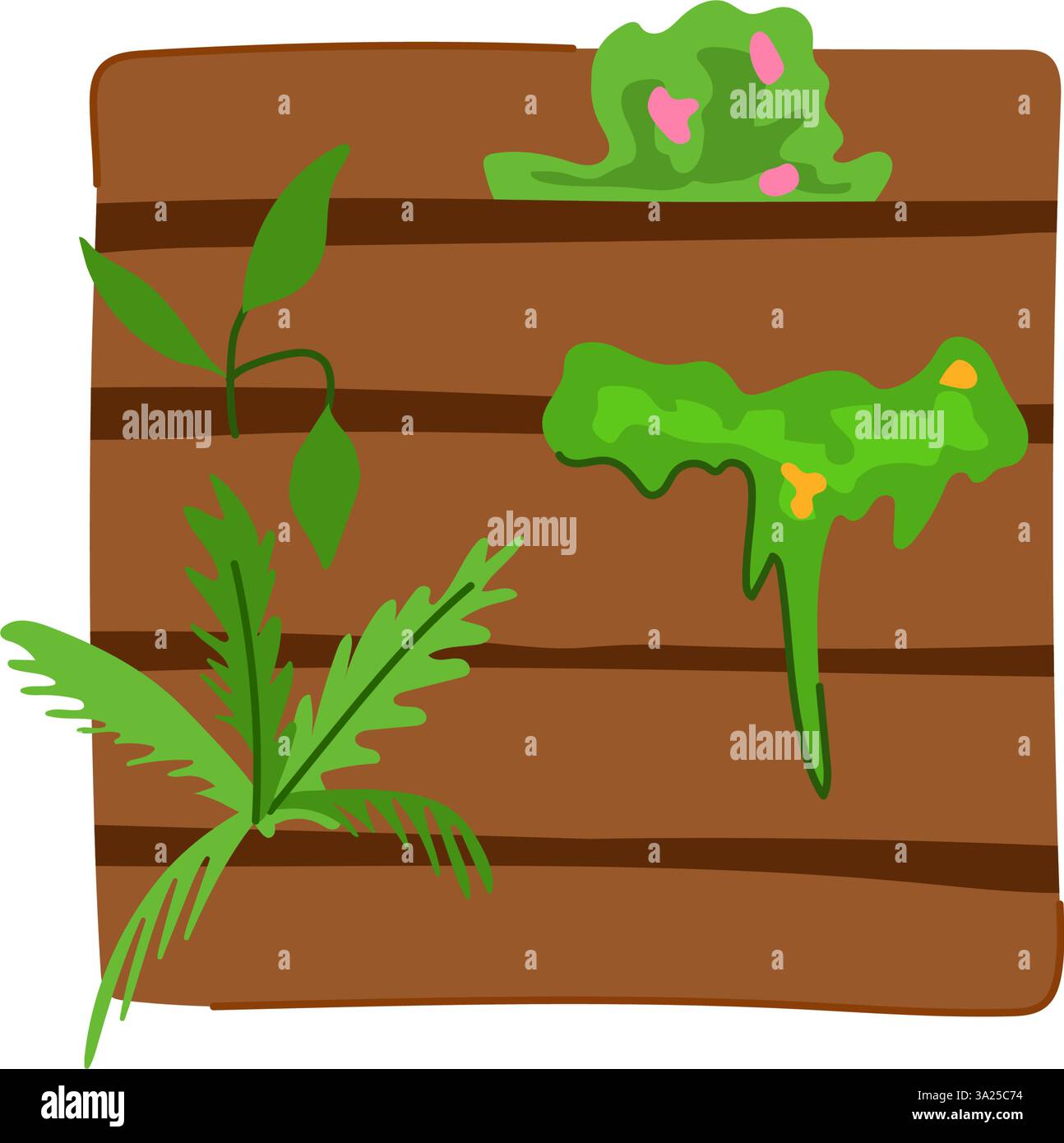 grow indoor vertical garden cartoon vector illustration Stock Vector ...
