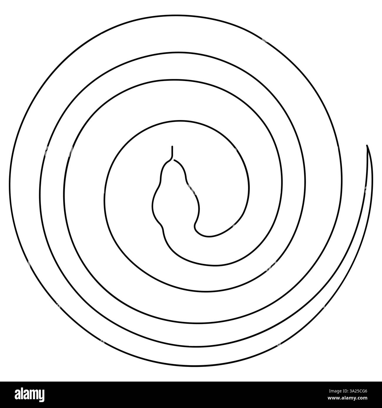 Continuous one line art drawing of venomous snake outline art vector ...