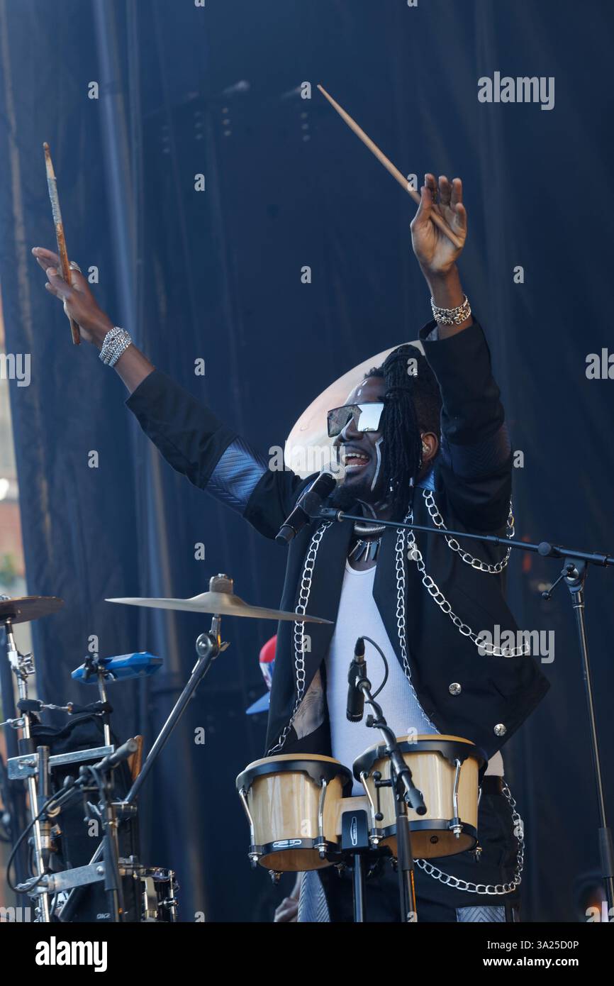 French singer Kizaba performs on stage at the Francos de Montreal ...