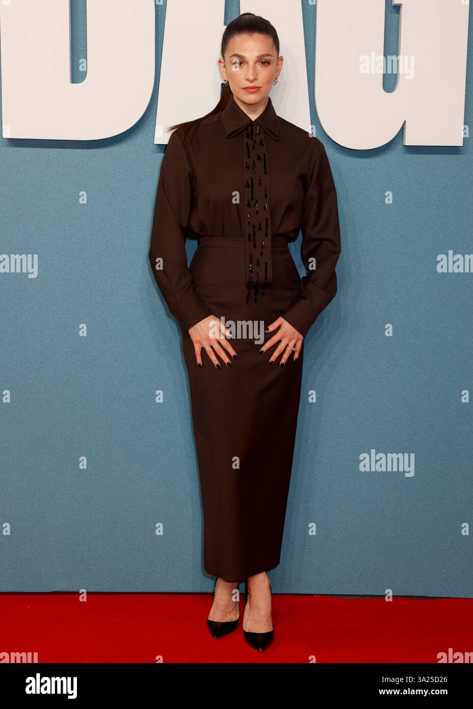 London, UK. 11th Mar, 2025. Marisa Abela attends the Black Bag UK ...