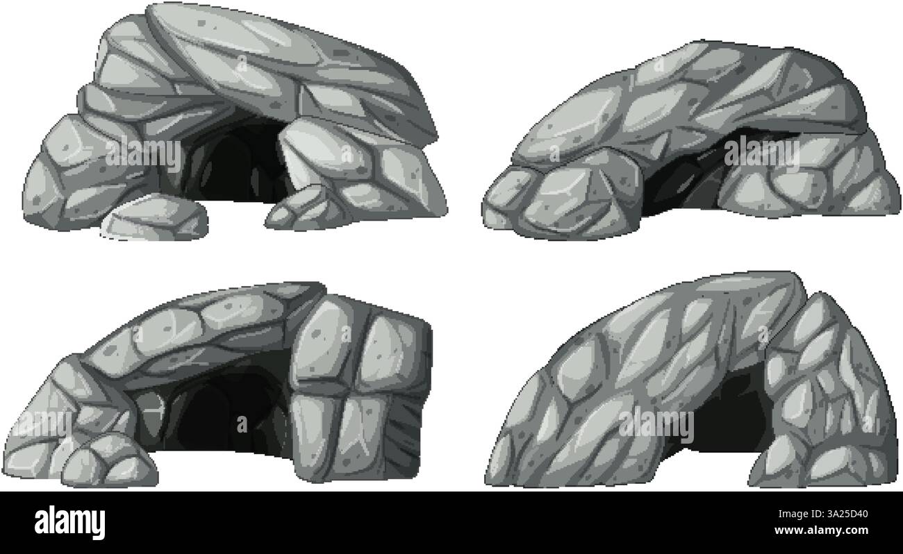 Cave textures and shapes Stock Vector Images - Alamy