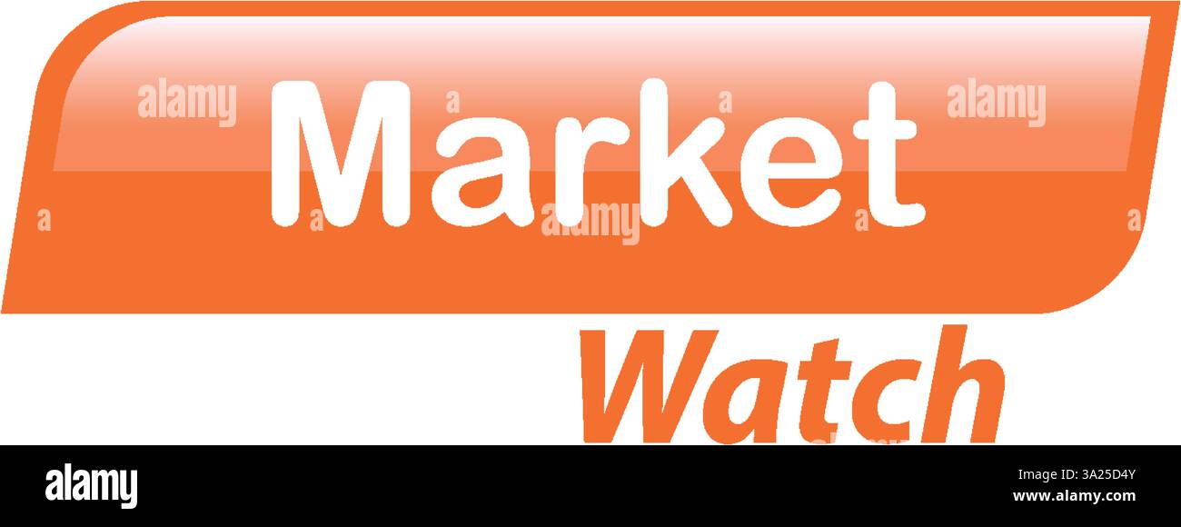 Sleek vector illustration of a market watch logo with bold typography ...