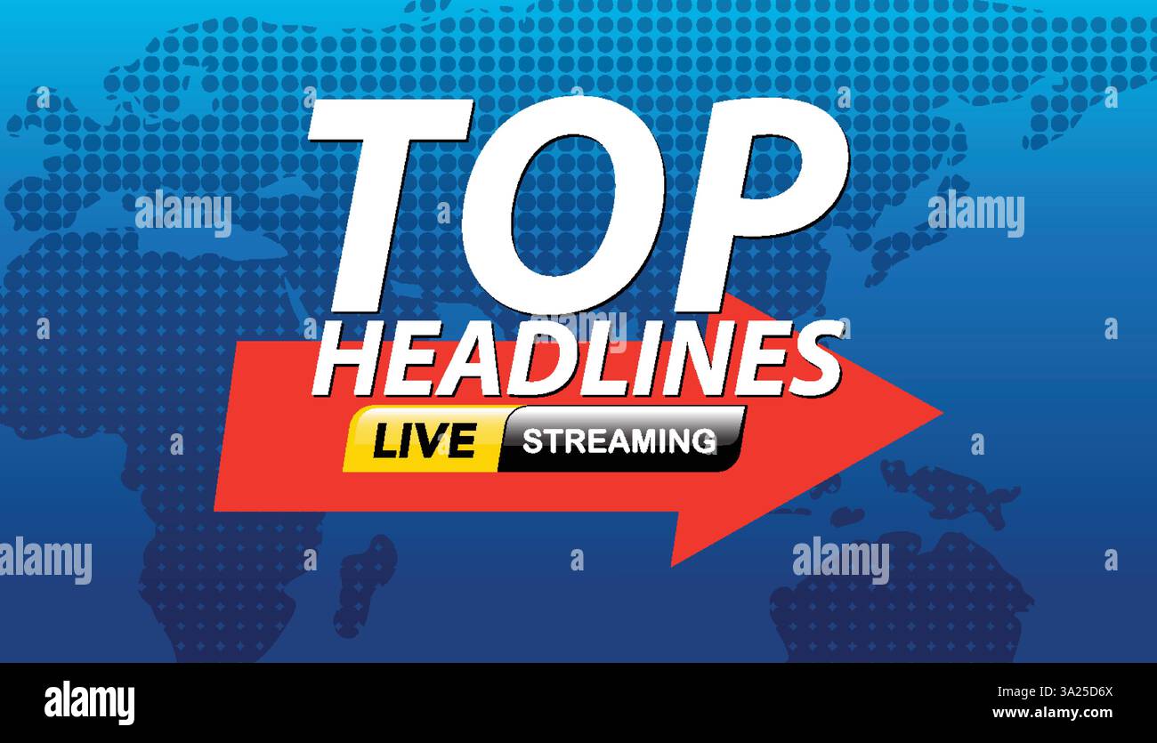 Dynamic vector illustration featuring live news streaming theme with ...