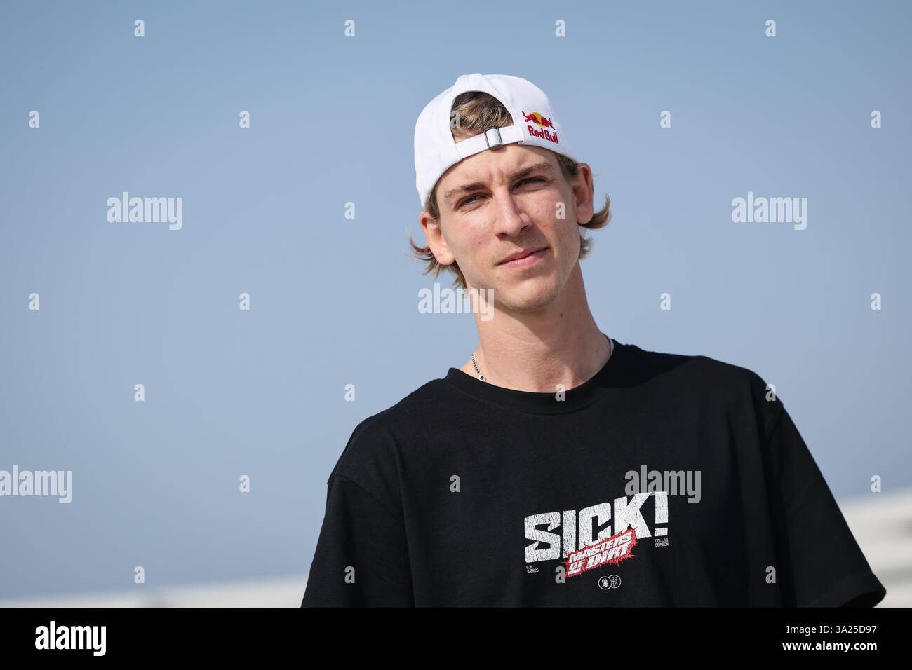 PRODUCTION - 10 March 2025, Hamburg: Fabio Wibmer, trial mountain biker ...
