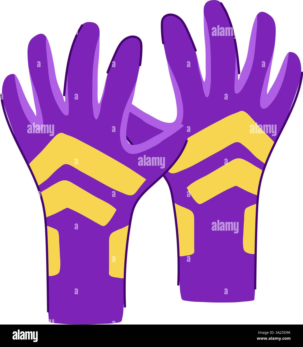 wrist goalkeeper gloves cartoon vector illustration Stock Vector Image ...