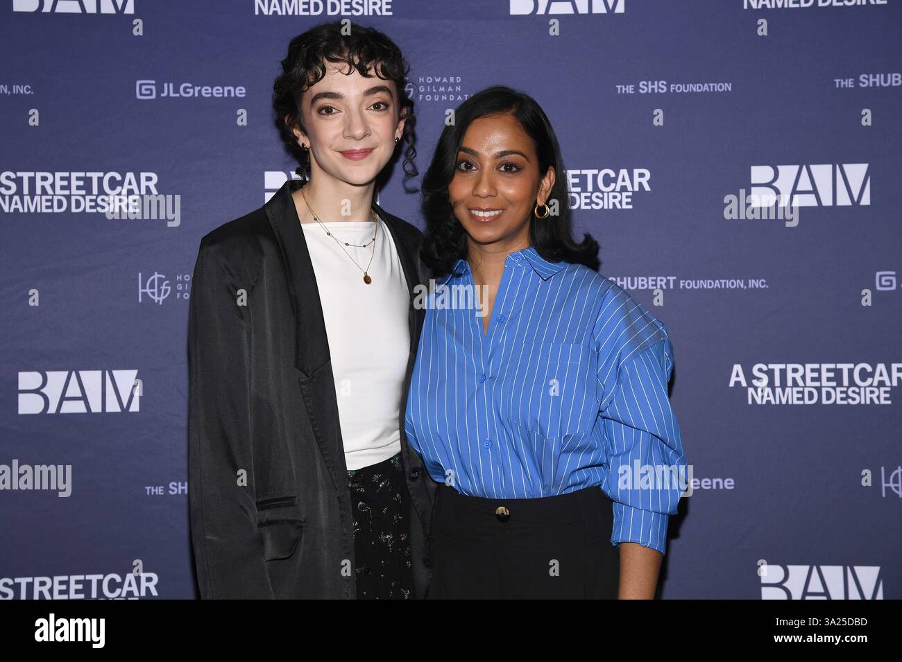 (L-R) Actors Patsy Ferran and Anjana Vasan pose during 'A Streetcar ...