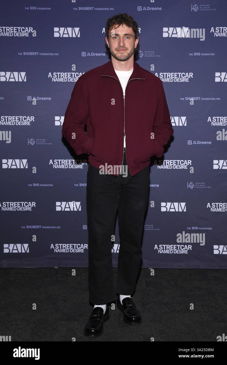 New York, USA. 11th Mar, 2025. Paul Mesca poses during 'A Streetcar Named Desire' Opening Night ...