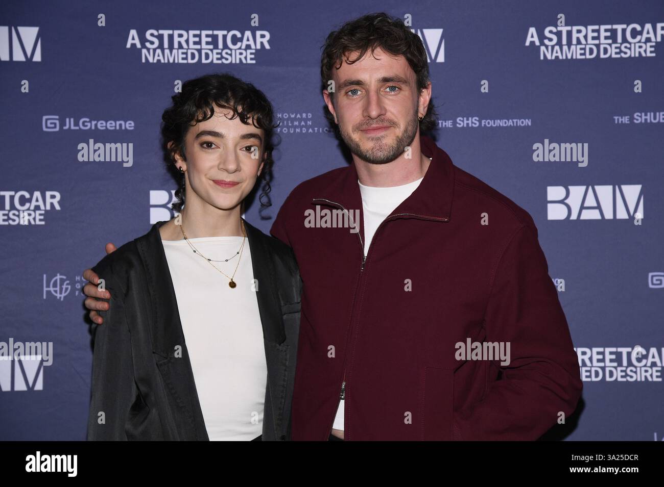 (L-R) Actors Patsy Ferran and Paul Mesca pose during 'A Streetcar Named ...