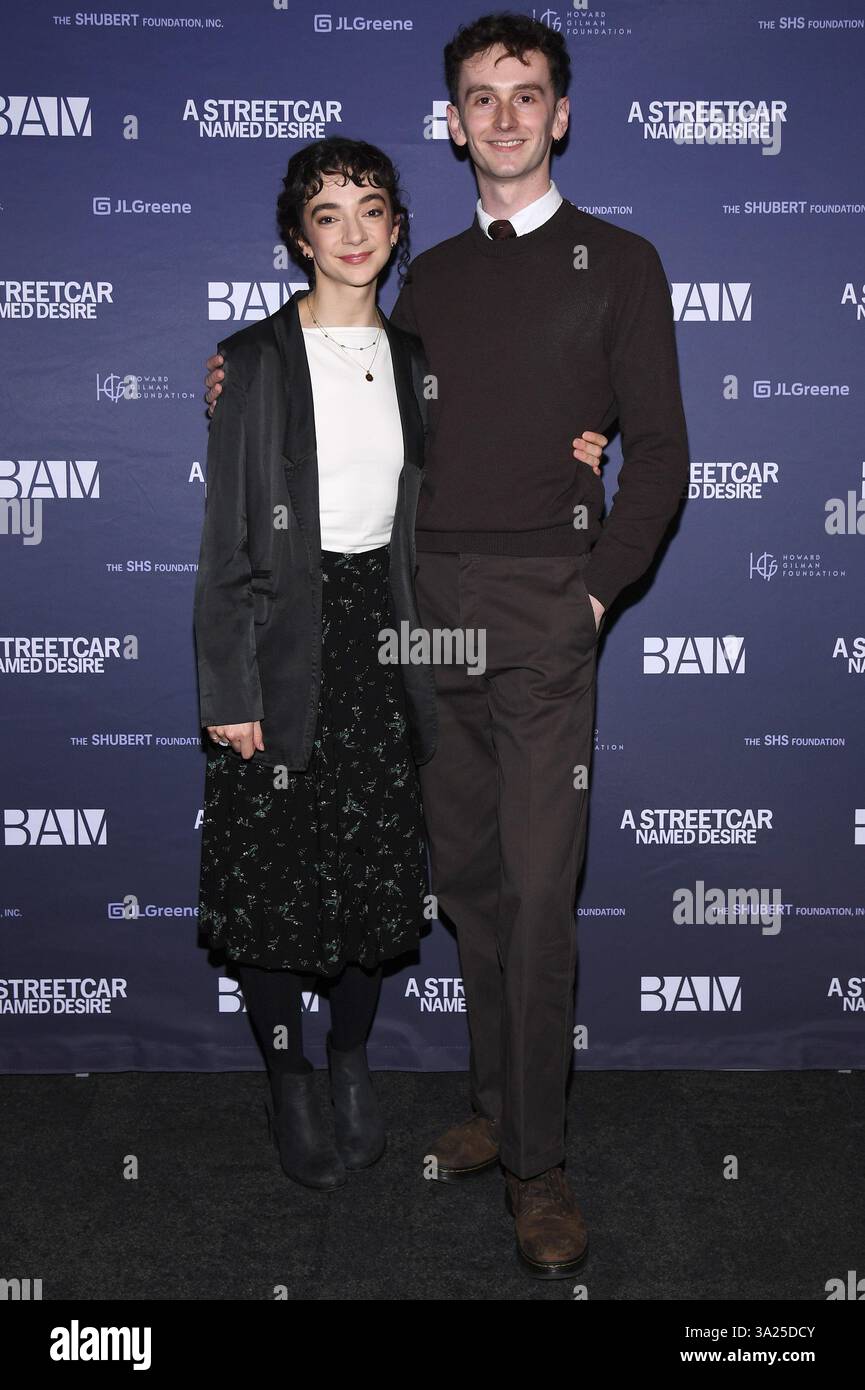 New York, USA. 11th Mar, 2025. (L-R) Actors Patsy Ferran and Jabez Syke ...