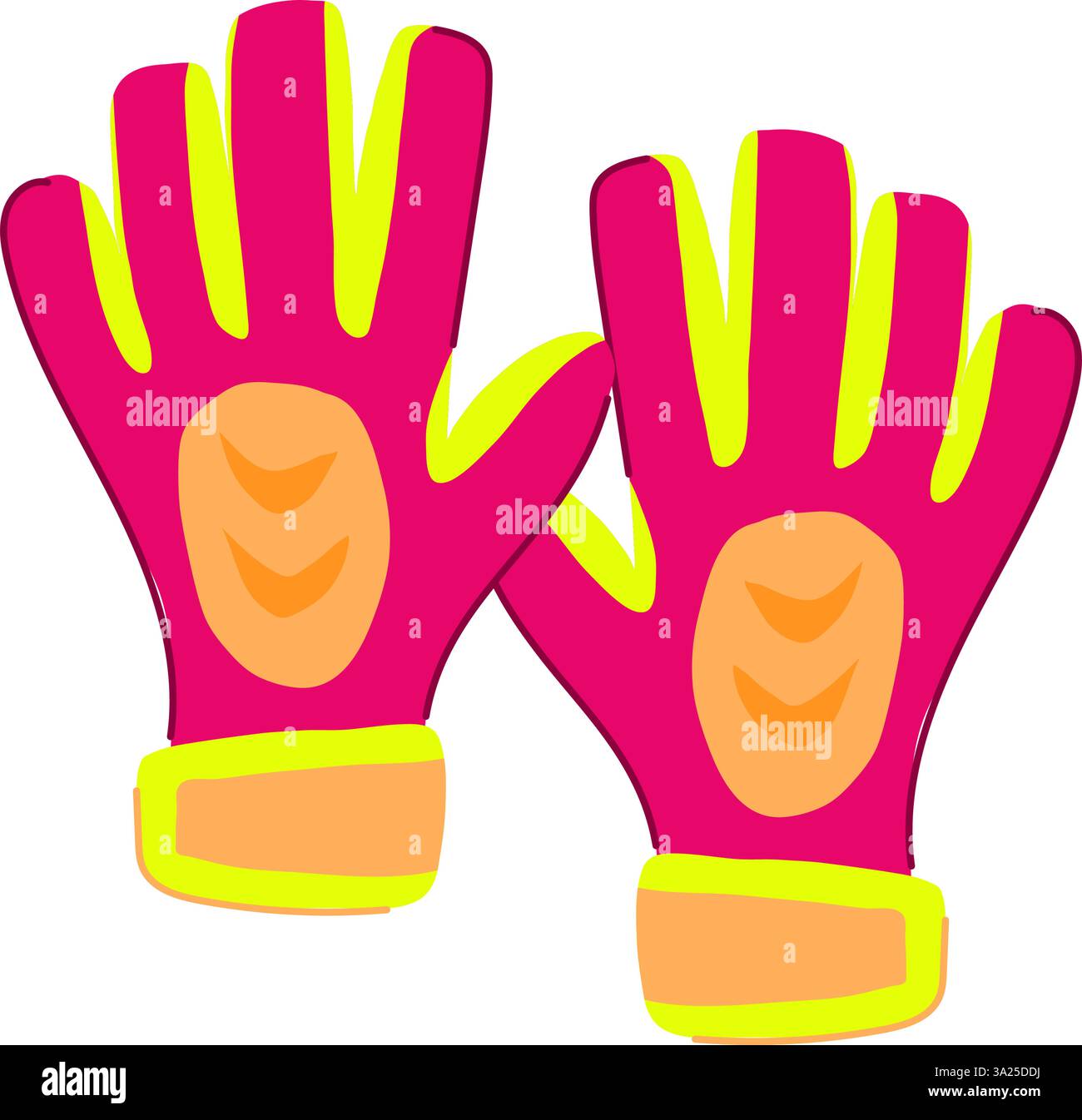 comfort goalkeeper gloves cartoon vector illustration Stock Vector ...