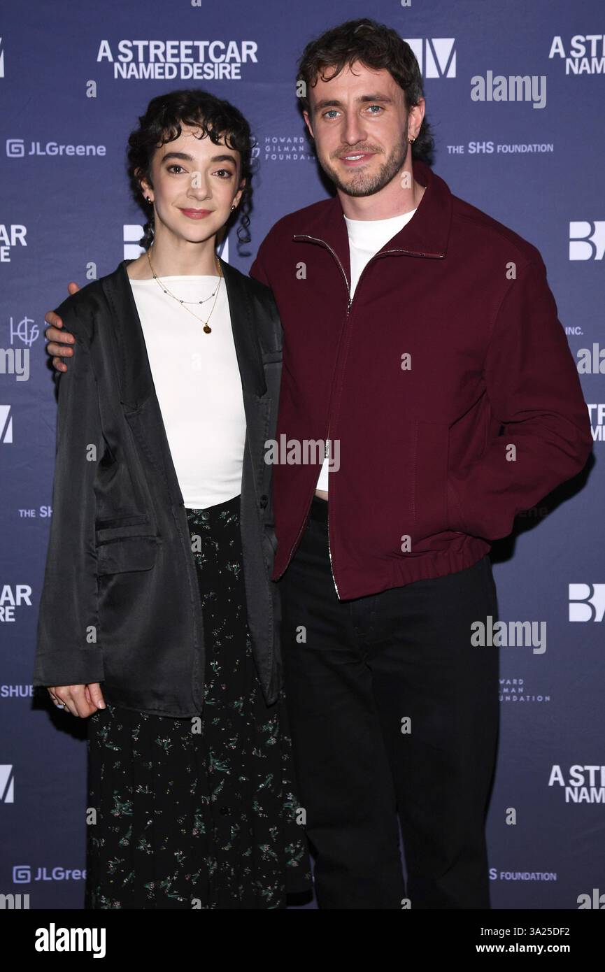 (L-R) Actors Patsy Ferran and Paul Mesca pose during 'A Streetcar Named ...