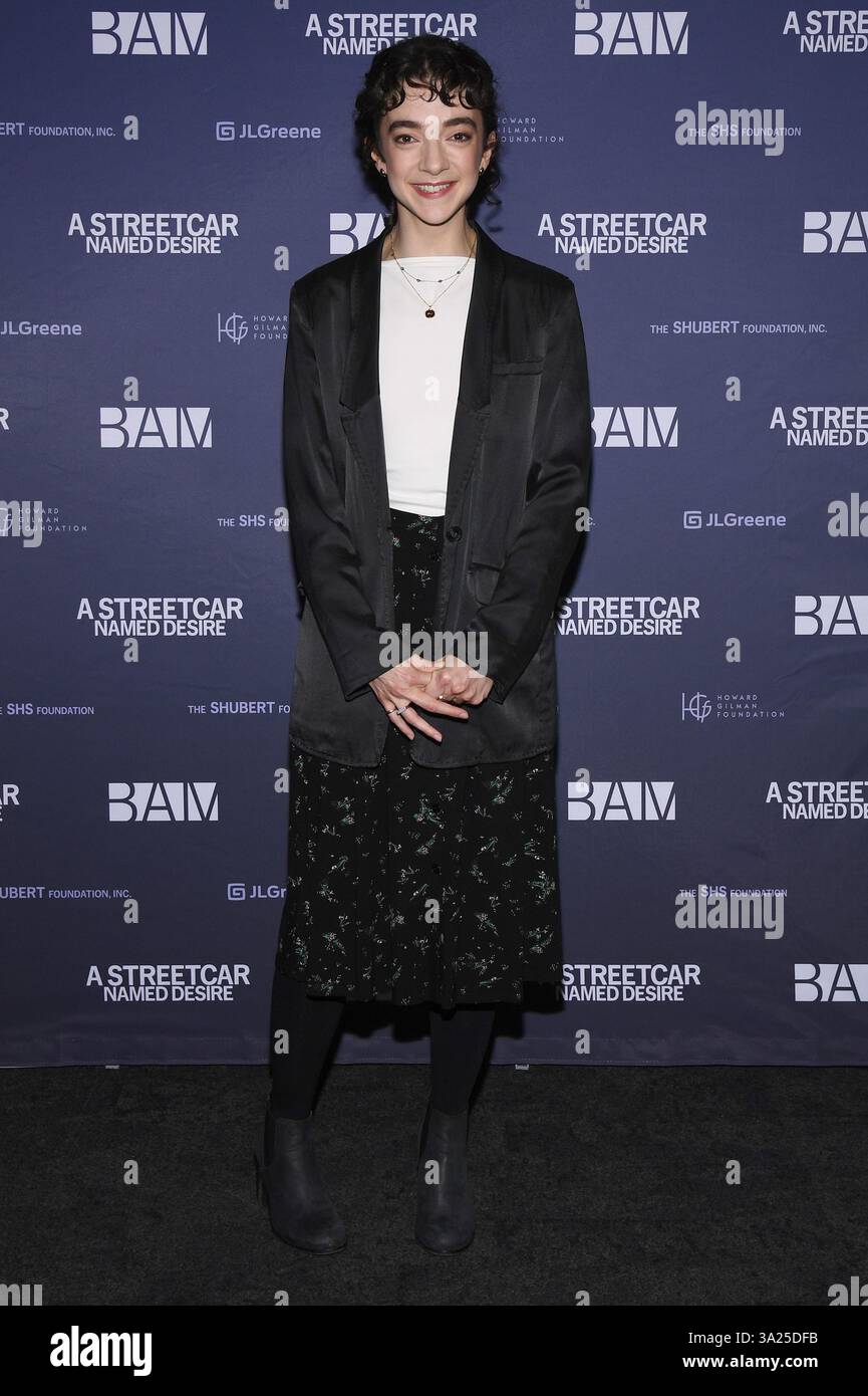 New York, USA. 11th Mar, 2025. Patsy Ferran poses during 'A Streetcar Named Desire' Opening ...