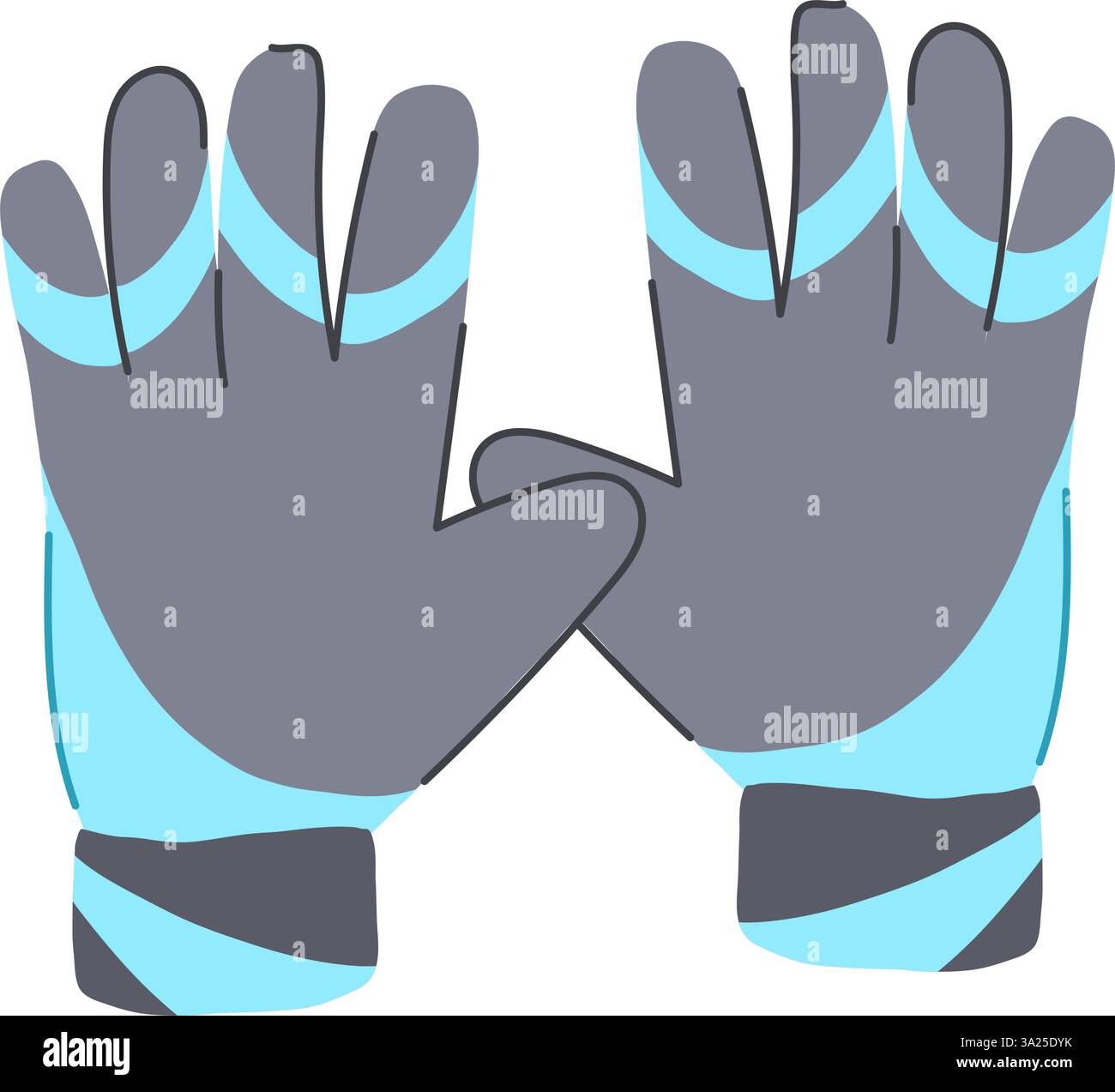 hybrid goalkeeper gloves cartoon vector illustration Stock Vector Image ...
