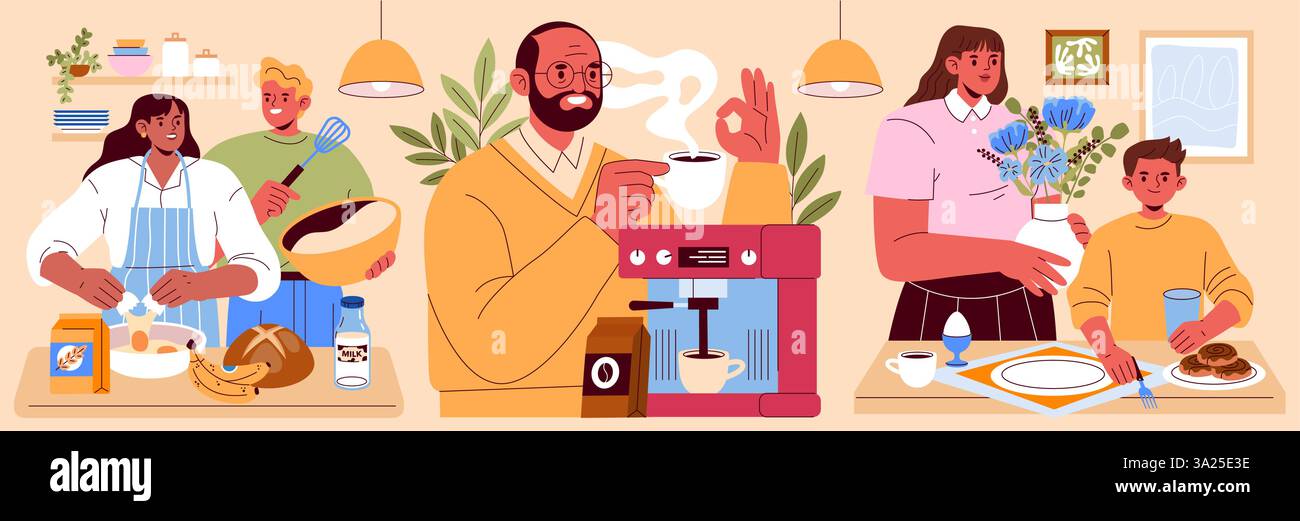 Preparing drinks food Stock Vector Images - Alamy