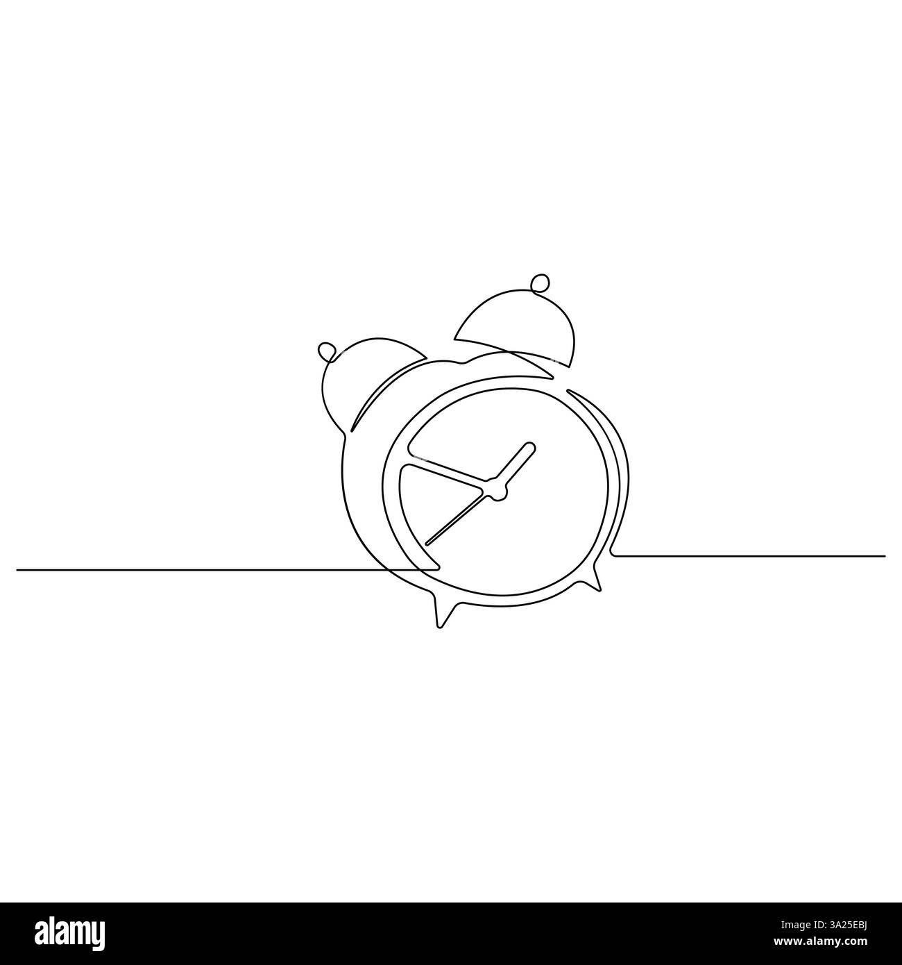Continuous line circle minimalism Black and White Stock Photos & Images ...