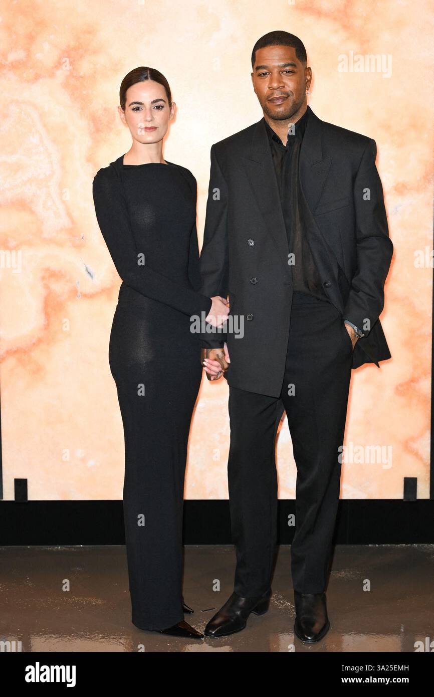 Lola Abecassis Sartore and Kid Cudi attending the Yves Saint Laurent Womenswear Fall/Winter 2025 ...