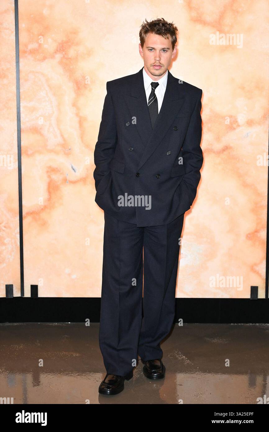 Austin Butler attending the Yves Saint Laurent Womenswear Fall/Winter ...