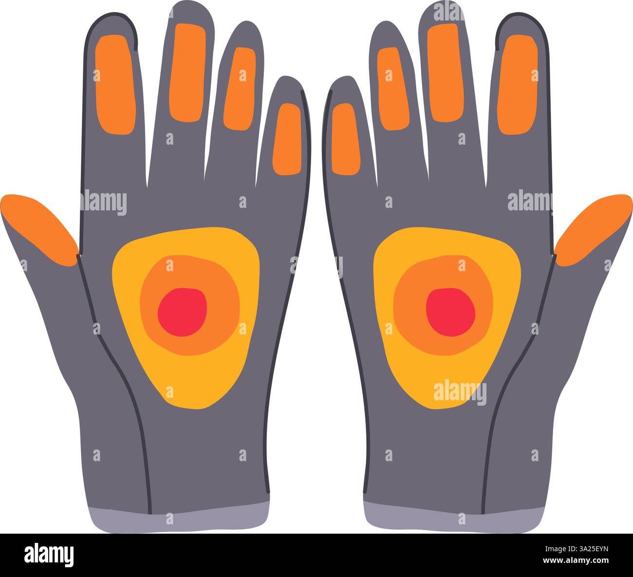 touchscreen gloves heated cartoon vector illustration Stock Vector ...