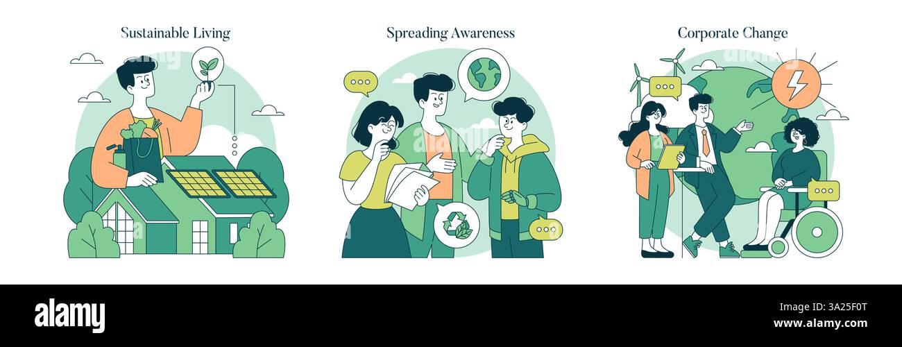 Earth Day concept. Highlights sustainable living, awareness promotion ...