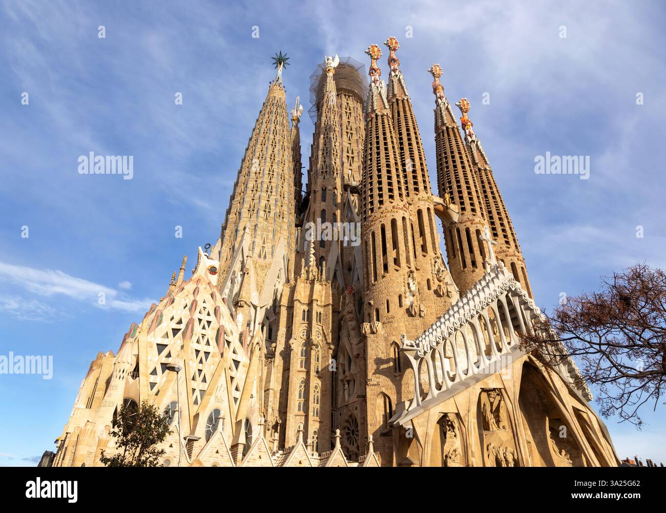 Basilica Sagrada Familia By Famous Architect Antoni Gaudi. Largest ...