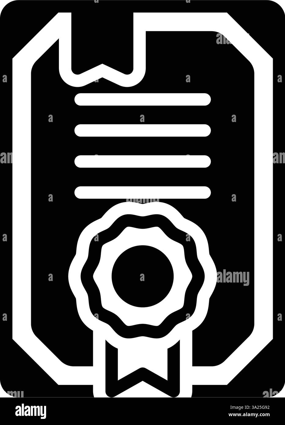 Icon for certificate, document Stock Vector Image & Art - Alamy