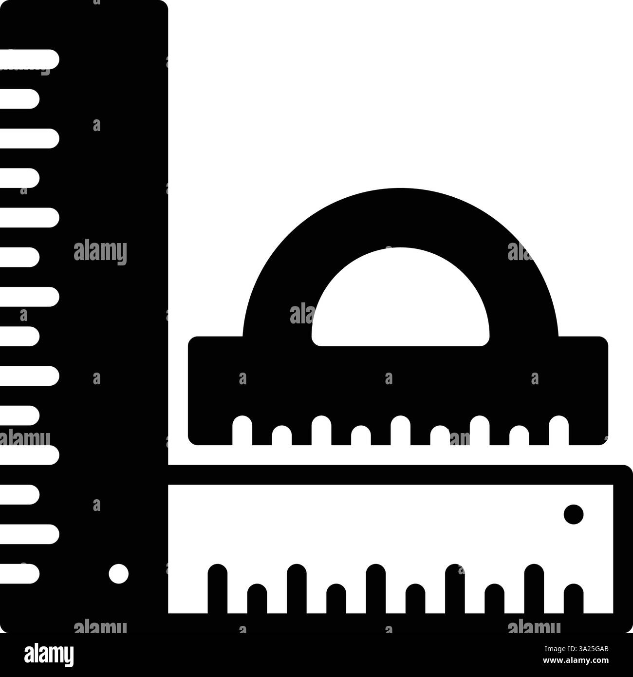 Protractor ruler Black and White Stock Photos & Images - Alamy