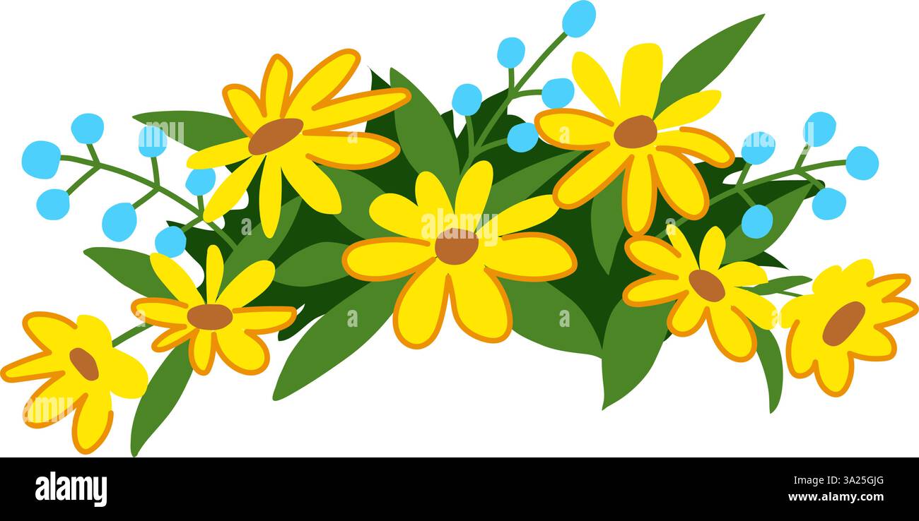 wedding flower crown cartoon vector illustration Stock Vector Image ...