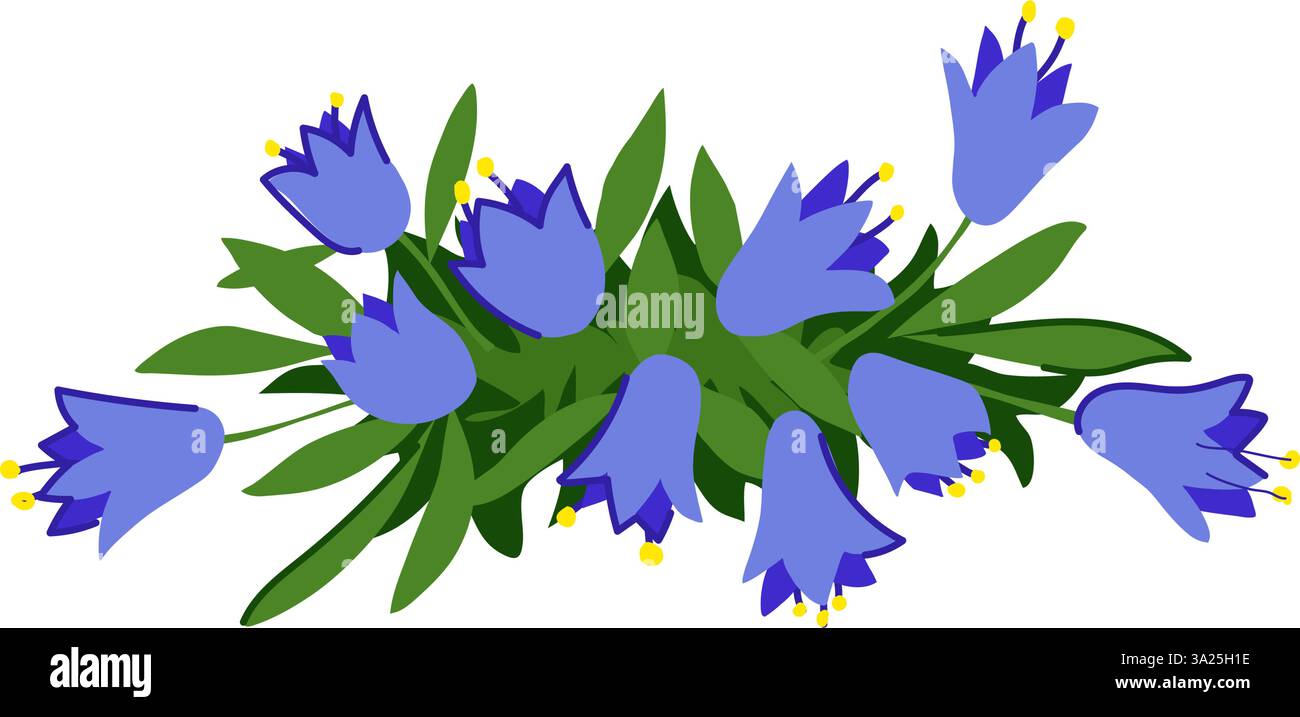 floral flower crown cartoon vector illustration Stock Vector Image ...