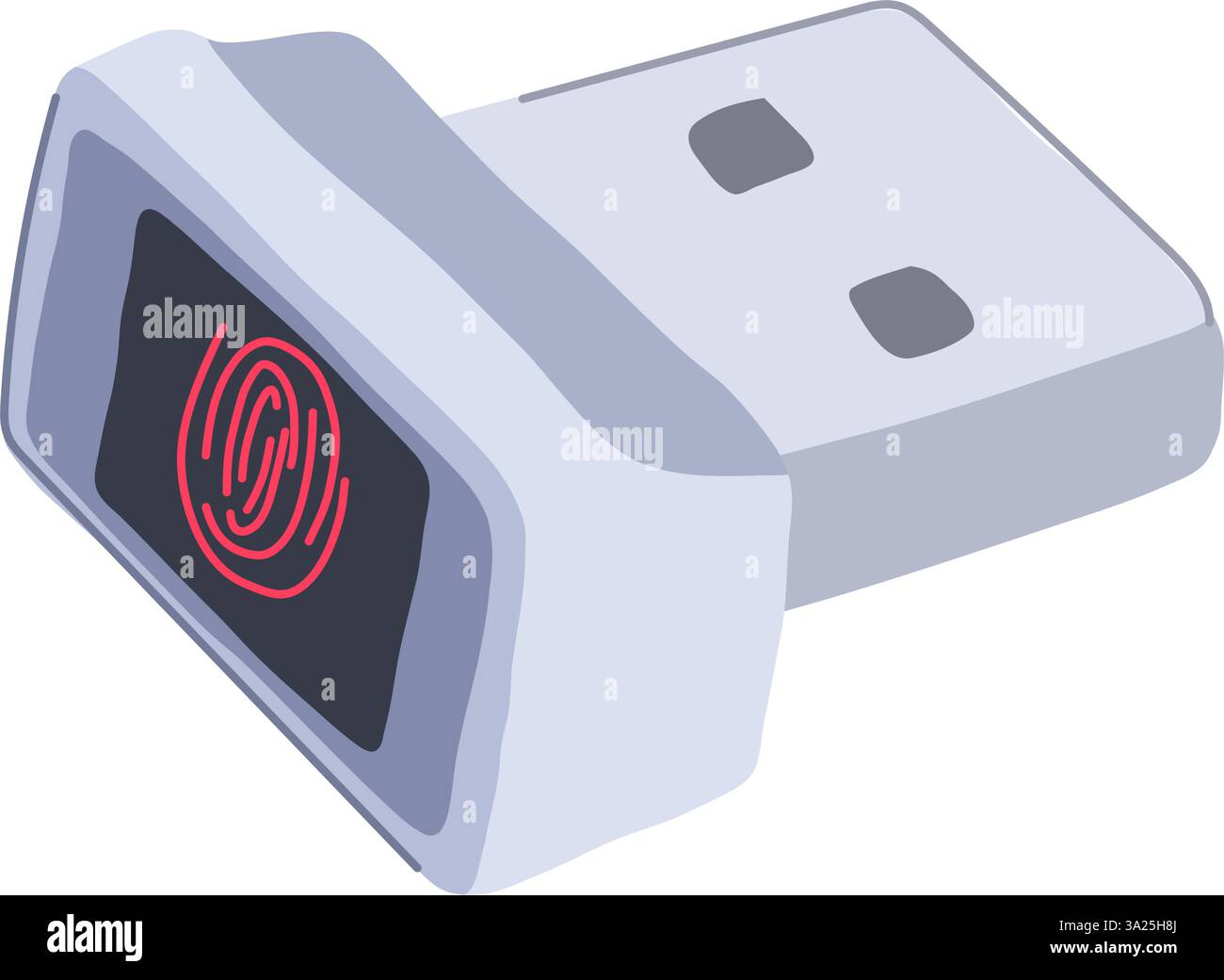 recognition fingerprint scanner cartoon vector illustration Stock ...