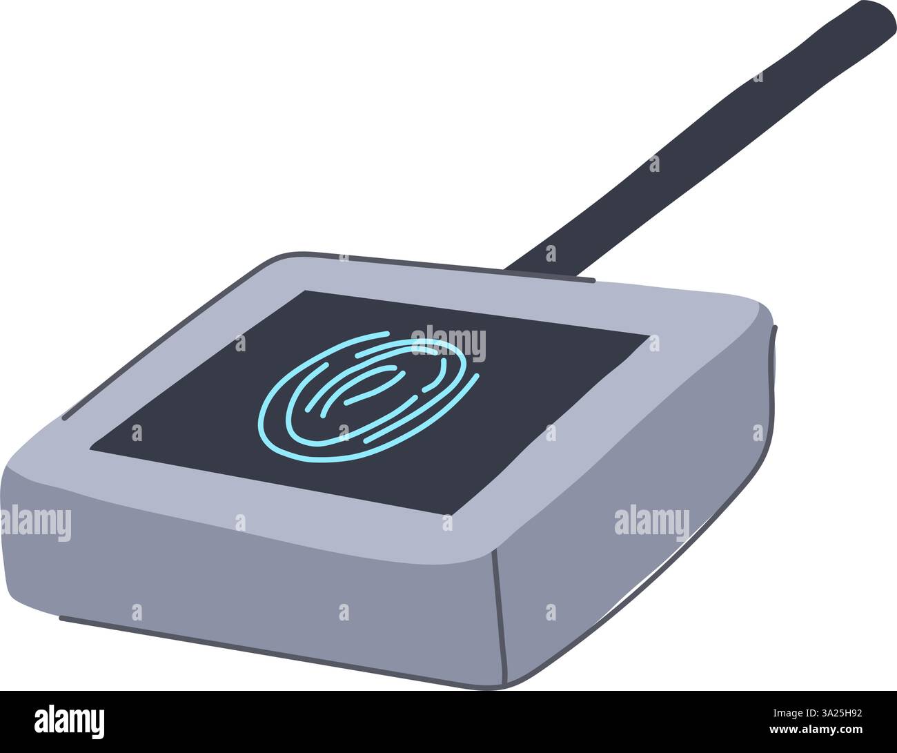 sensor fingerprint scanner cartoon vector illustration Stock Vector ...