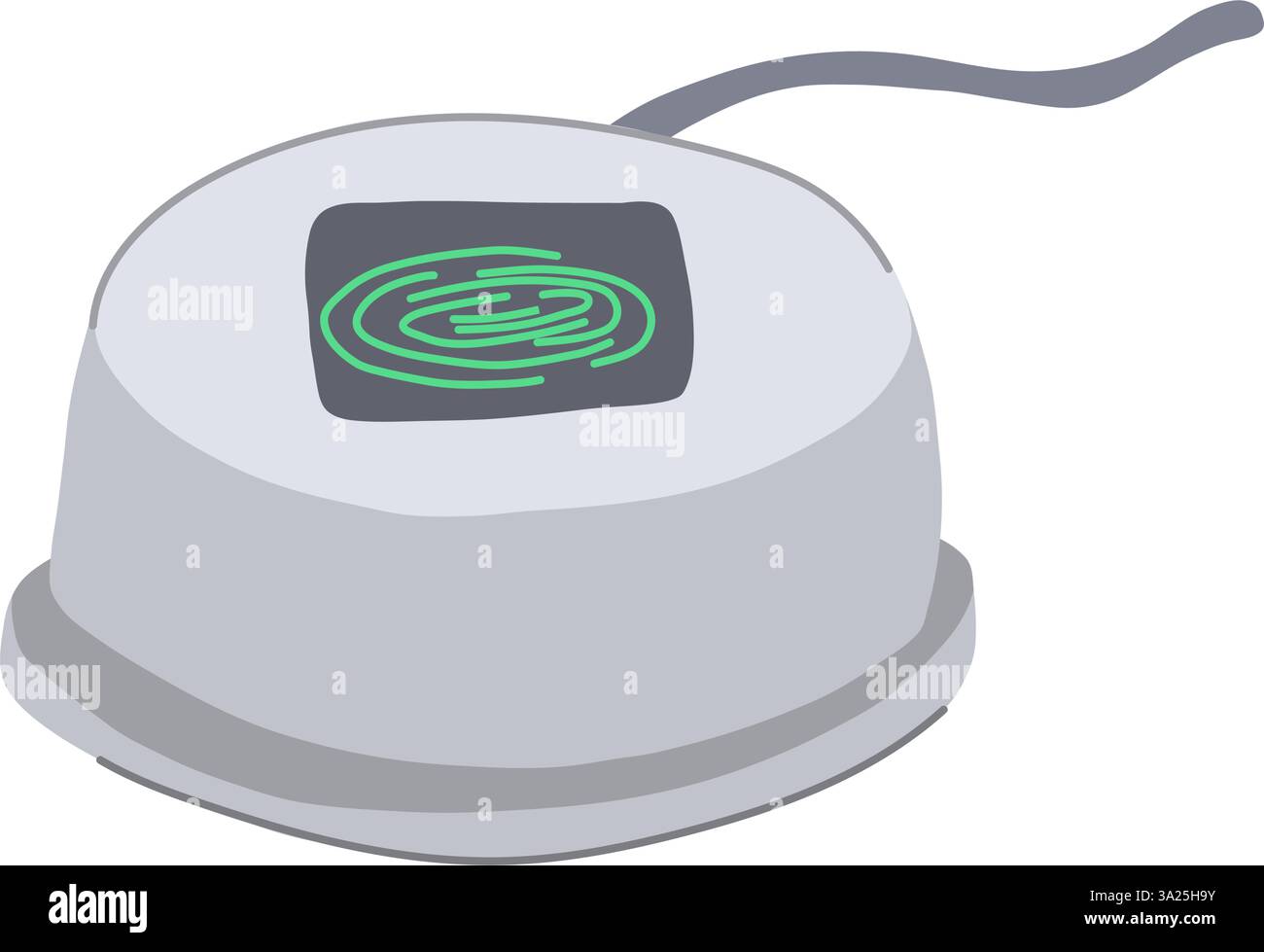 technology fingerprint scanner cartoon vector illustration Stock Vector ...