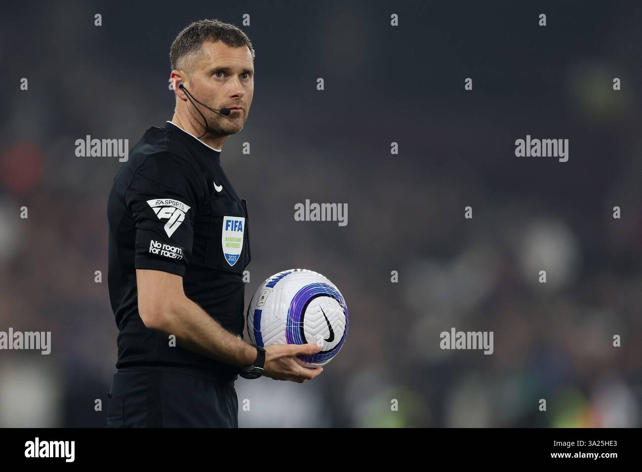 London, England, 10th March 2025. Assistant referee Simon Bennett ...