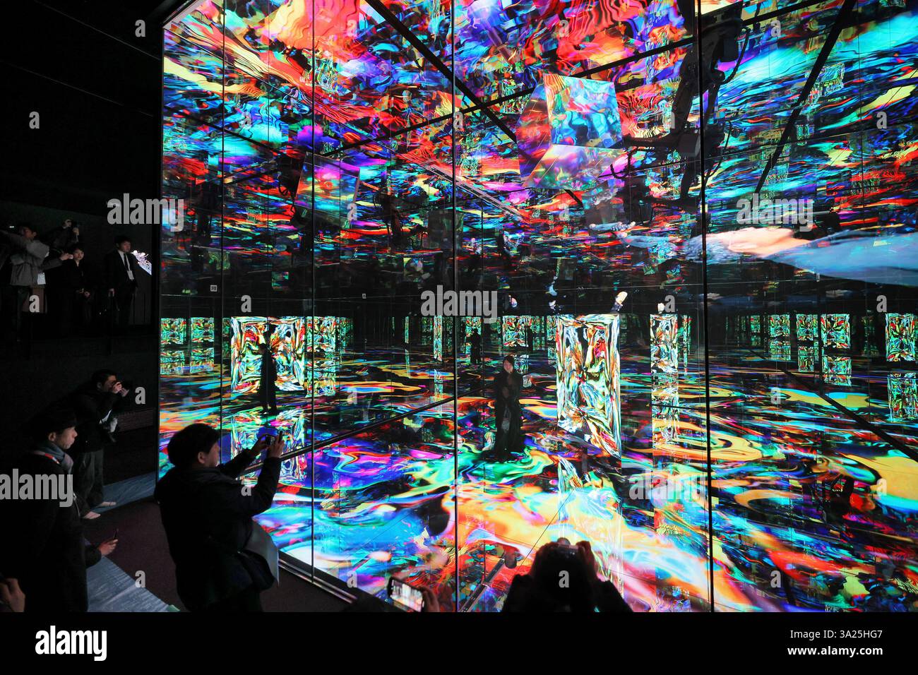 A photo shows the pavilion "null2" (mull null) of Expo 2025 designed by Japanese academic and ...