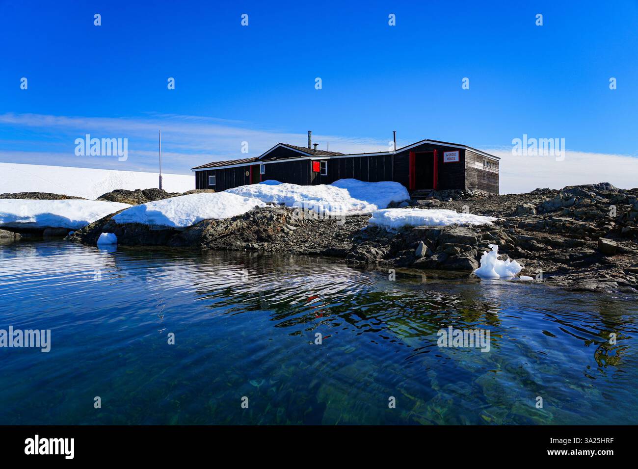 Wordie House, an old research station (Base F) of the British Antarctic ...