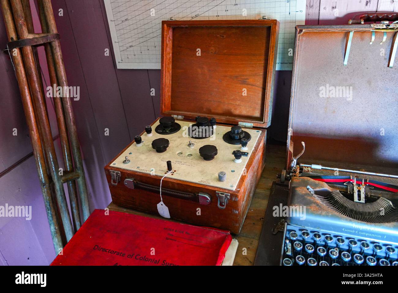 Old potentiometer in Wordie House, an old research station (Base F) of ...