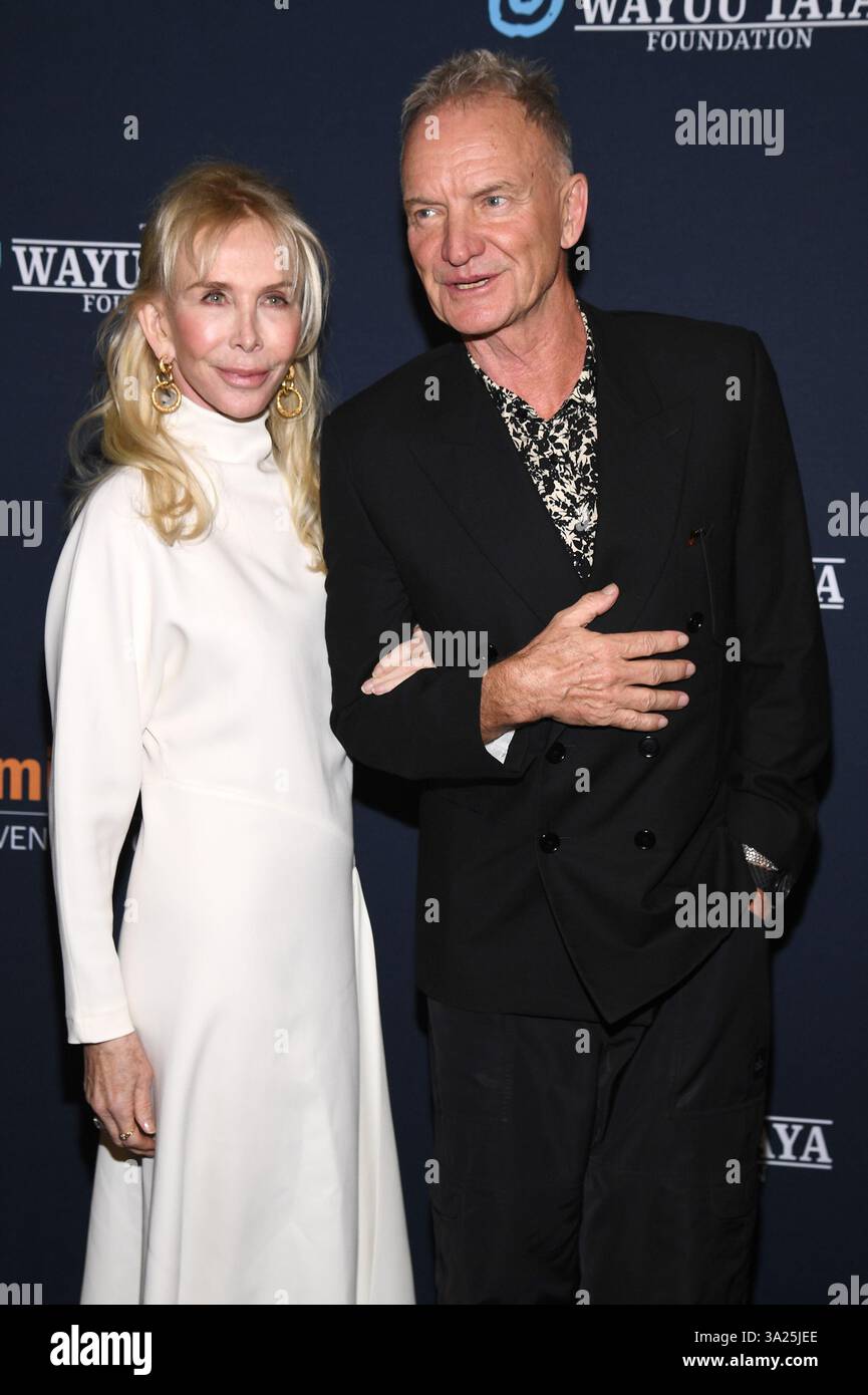 New York, USA. 11th Mar, 2025. (L-R) Trudie Styler and Sting attend The ...