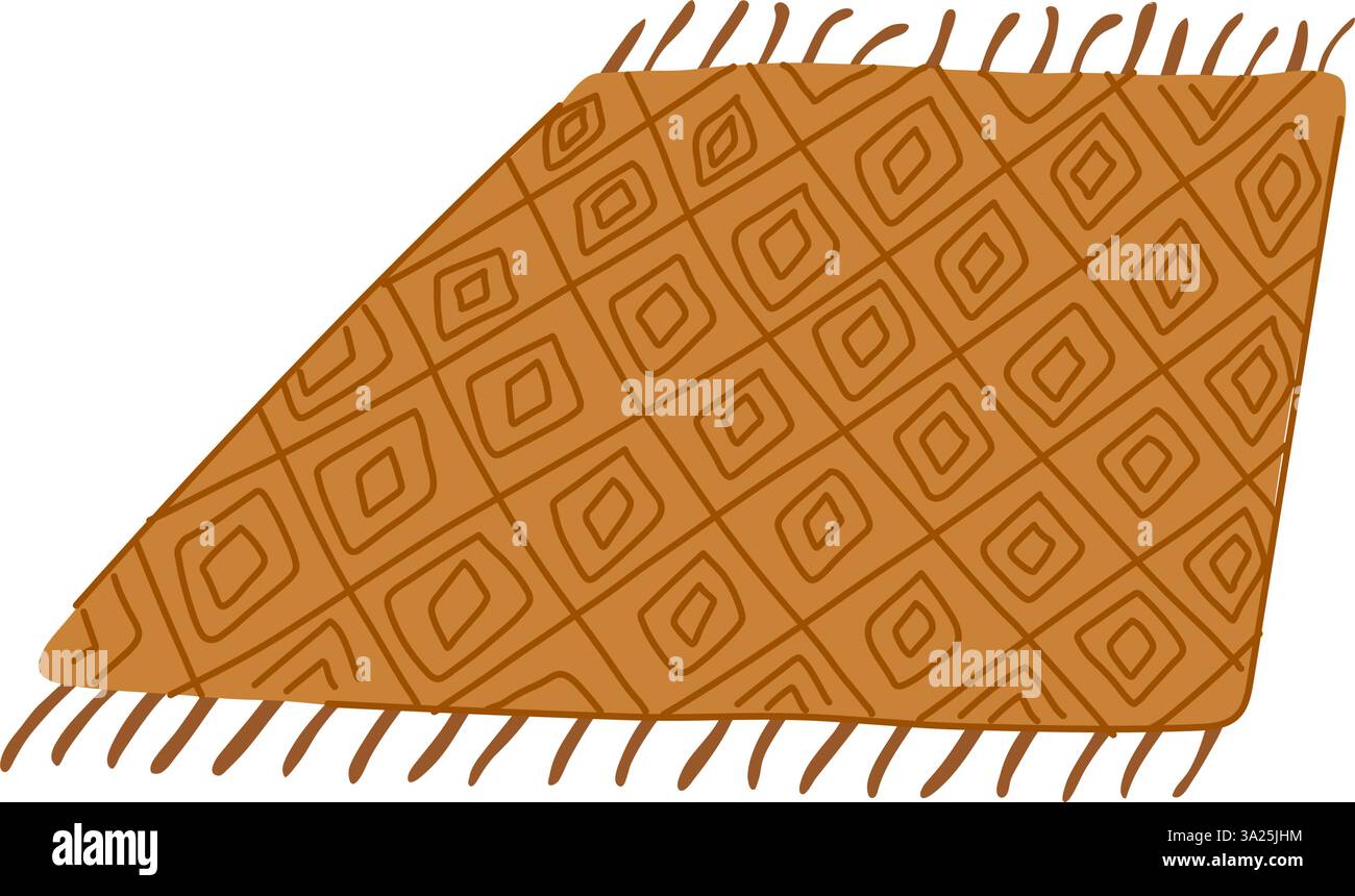 plush fiber rug natural cartoon vector illustration Stock Vector Image ...