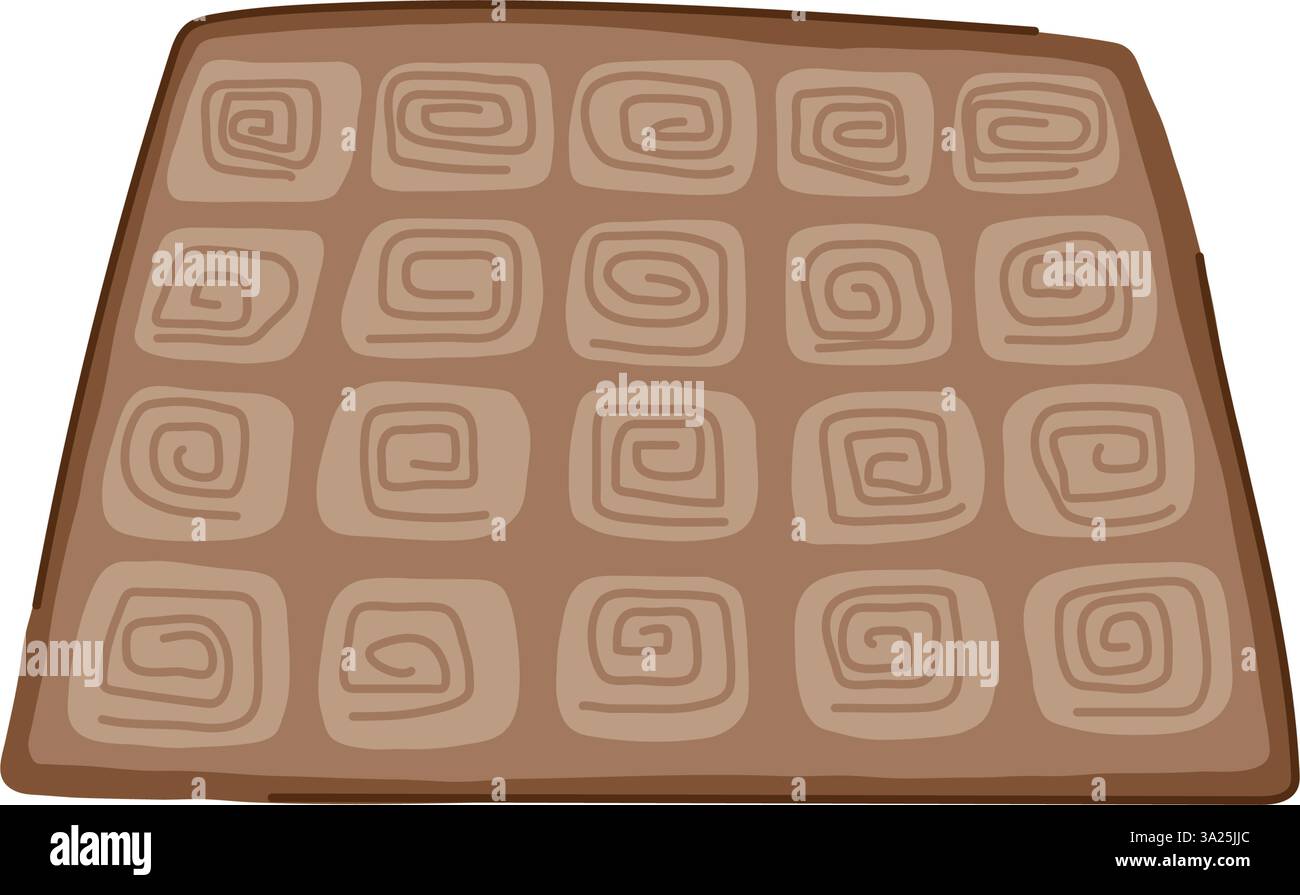 cotton fiber rug natural cartoon vector illustration Stock Vector Image ...