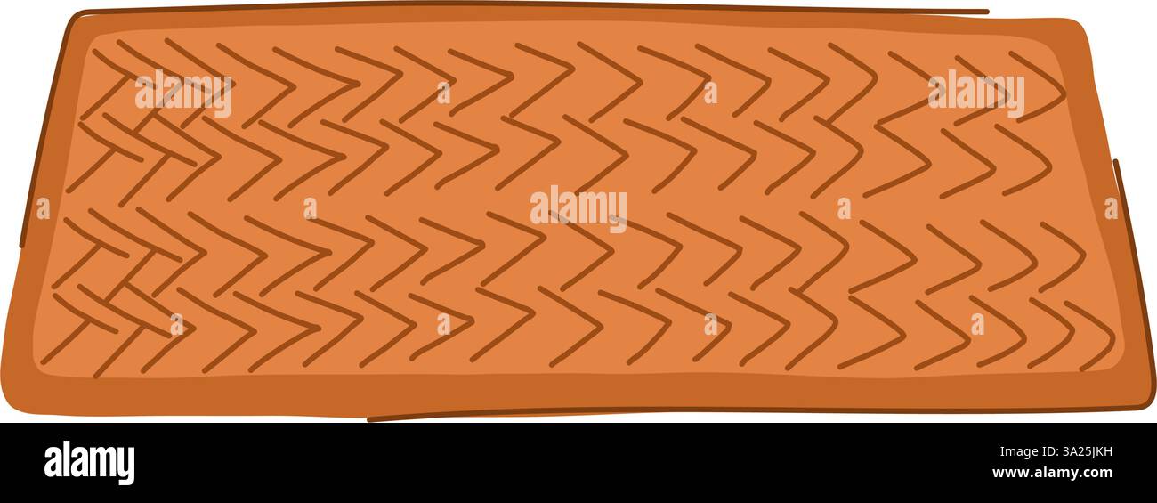 coir fiber rug natural cartoon vector illustration Stock Vector Image ...